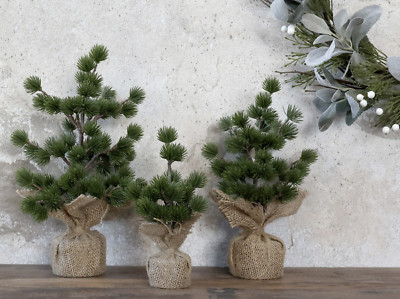 Scandi Christmas Tree, Artificial Small Potted Tree, Green Fir Xmas ...