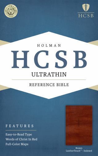 HCSB Ultrathin Reference Bible, Brown LeatherTouch Indexed by Holman ...