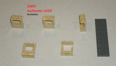 LEGO NEW 1x2x2 Tan Window (5x) 4543947 Brick 60032 | eBay