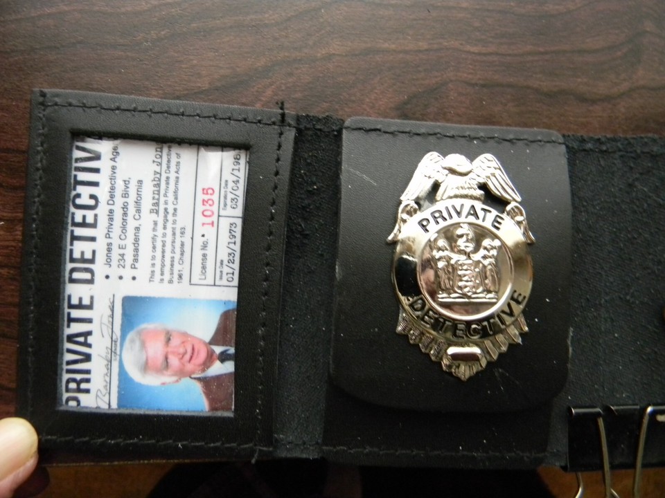 BARNABY JONES 1970'S TV SHOW ID CARD BADGE CASE REPLICA PROPS | eBay