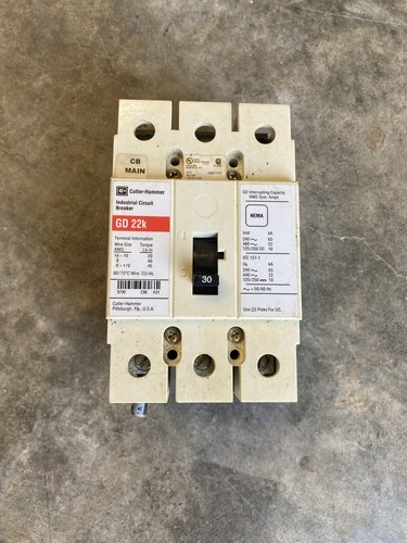 Eaton Cutler Hammer GD22K 30 Amp Circuit Breaker 786679231180| eBay