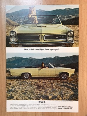 Pontiac GTO 1965 Ad Pub Werbung | eBay