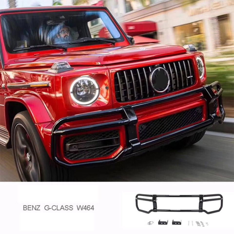 Steel Front Bumper Protector Bull Bar Guard Black Fits Benz W463 W463A ...