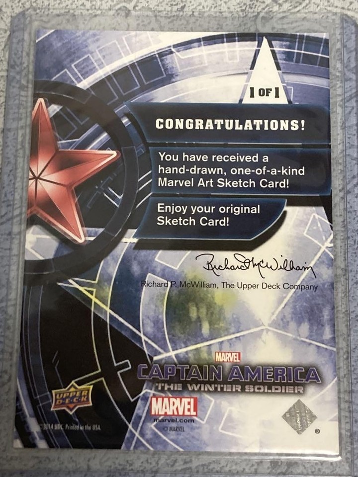 Marvel Captain America The Winter Soldier Sketch Card Collective Man | eBay
