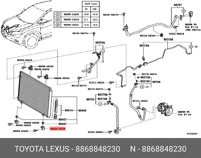 Genuine OE bracket cooler, 8868848230 for TOYOTA 88688-48230 | eBay