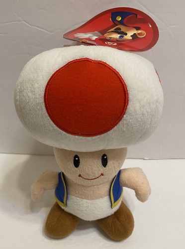 Toad Plush Super Mario Bros Nintendo Licensed 8" Plushy Toy DOLL w/tag ...