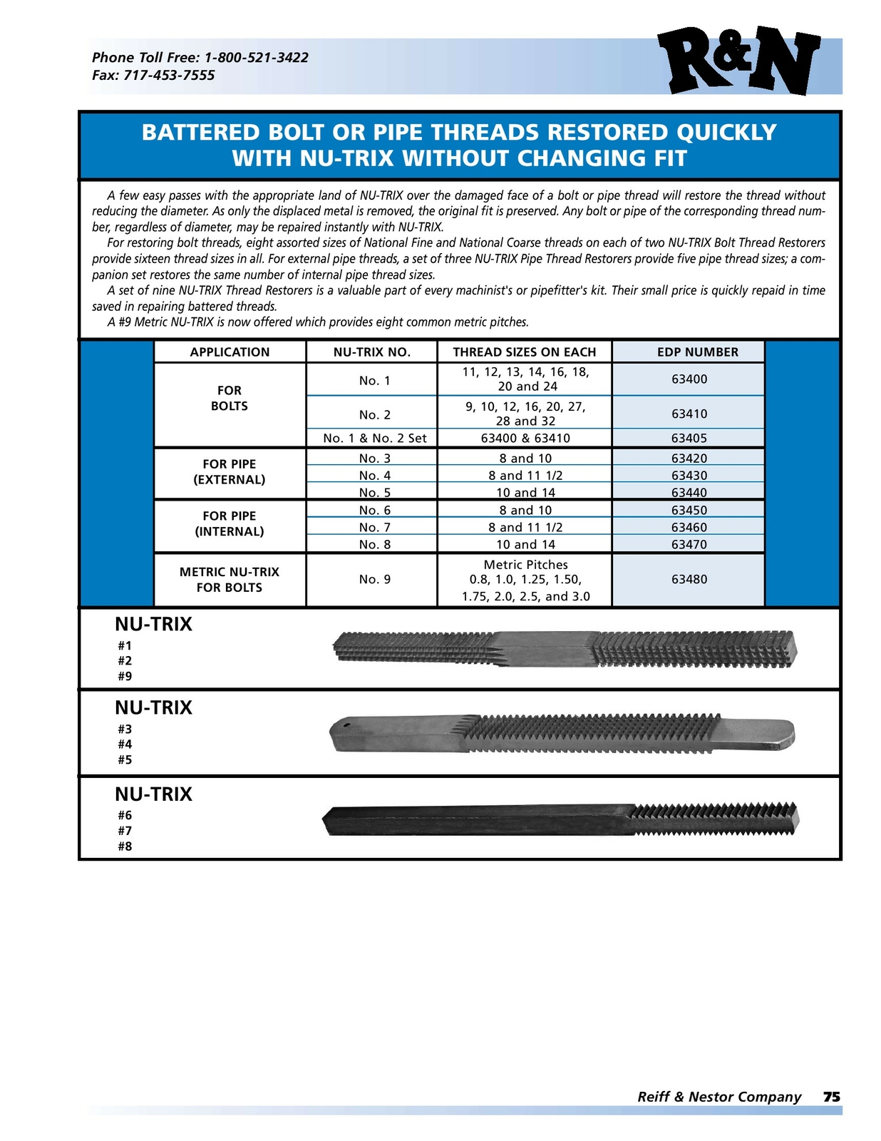 #2 Nu-Trix Thread Restorer File 9, 10, 12, 16, 20, 27, 28 & 32 Thread ...