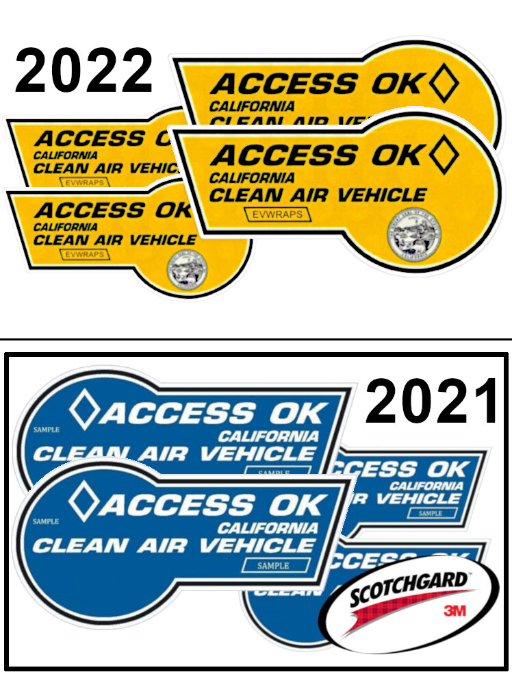 California HOV Carpool Stickers Protection Film (HOV Decals NOT ...