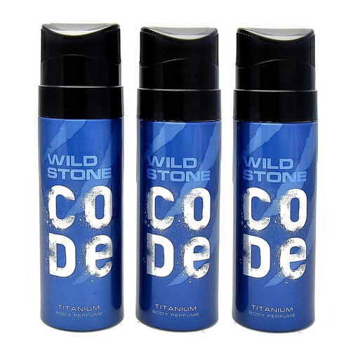 Wild Stone Code Titanium Body Perfume Spray For Men, 120ml Each Pack Of ...