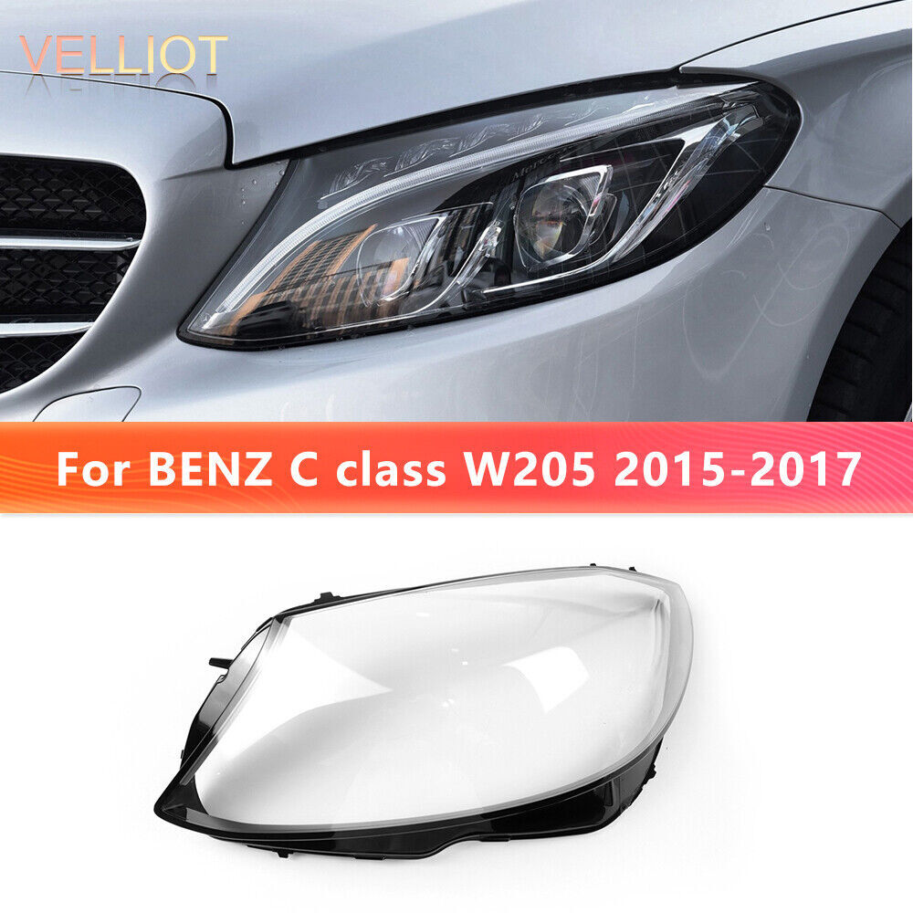 Left Headlight Lens Shell Cover C200 C300 C400 For 2015-2017 Mercedes ...