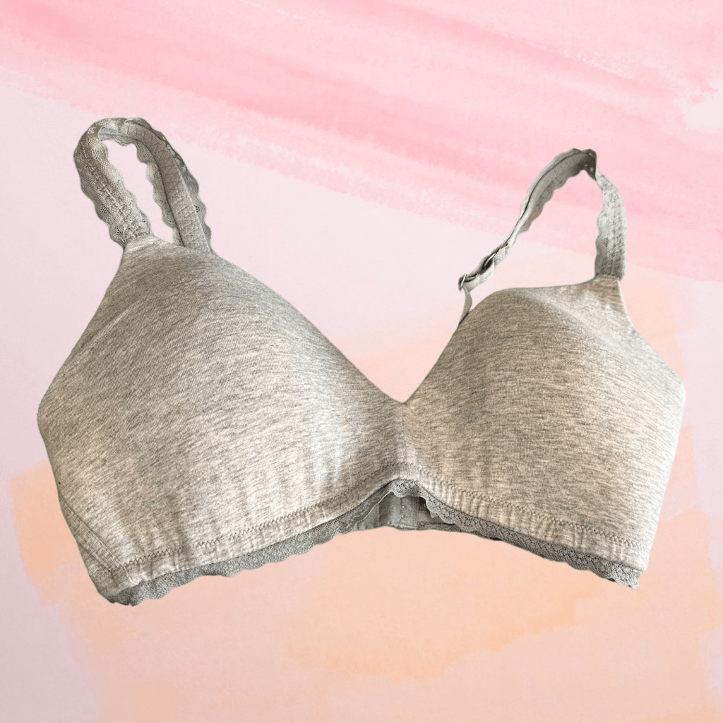 Aerie Real Happy Wireless Lightly Lined Heathered Gray Bra size 34DD | eBay