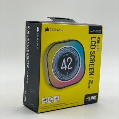 CORSAIR iCUE Link AIO LCD Screen Module - 2.1” IPS LCD Screen - Black ...