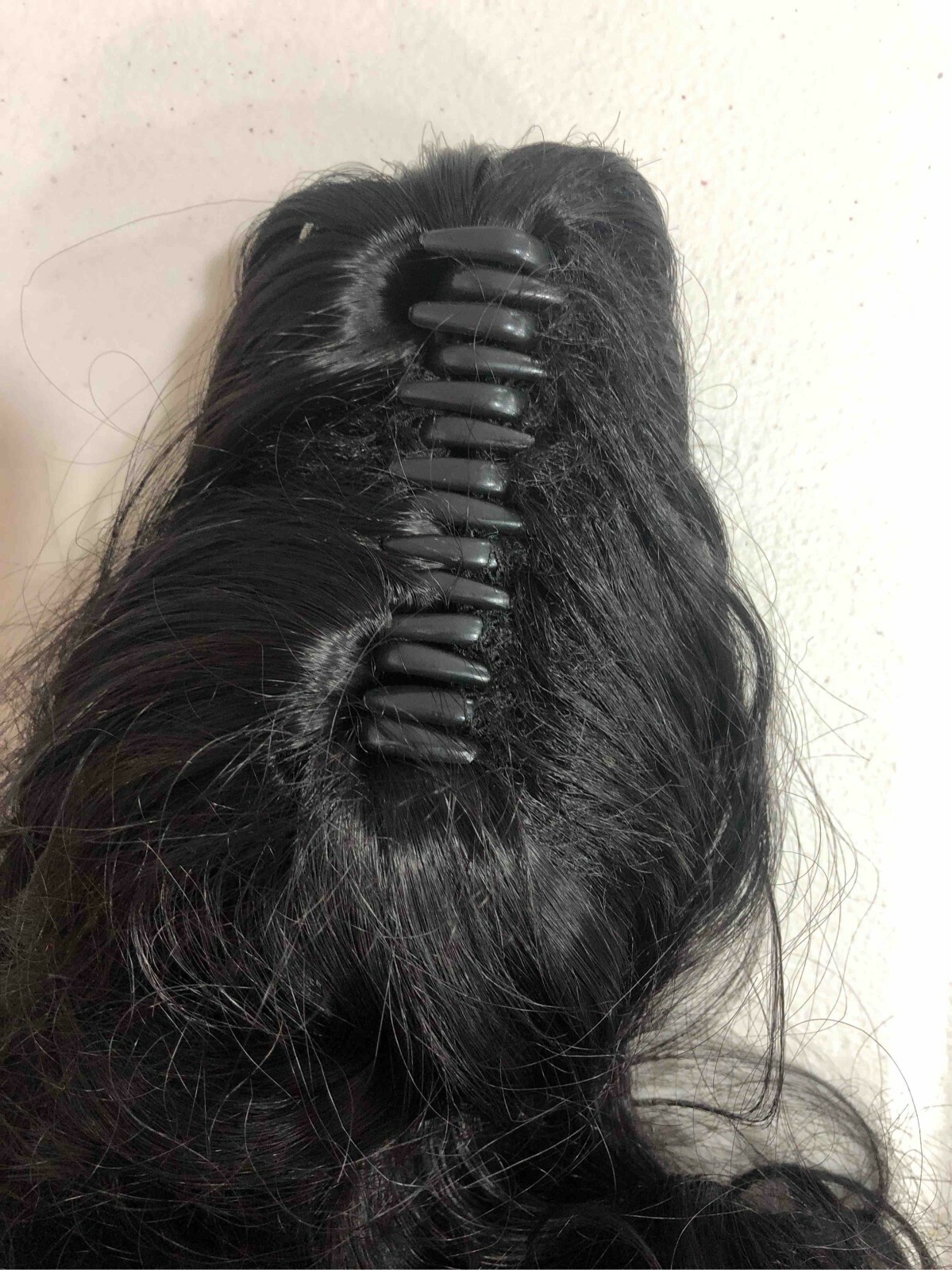 Claw & Clip Hair Extensions Short Ponytail Curly Wavy Synthetic ...