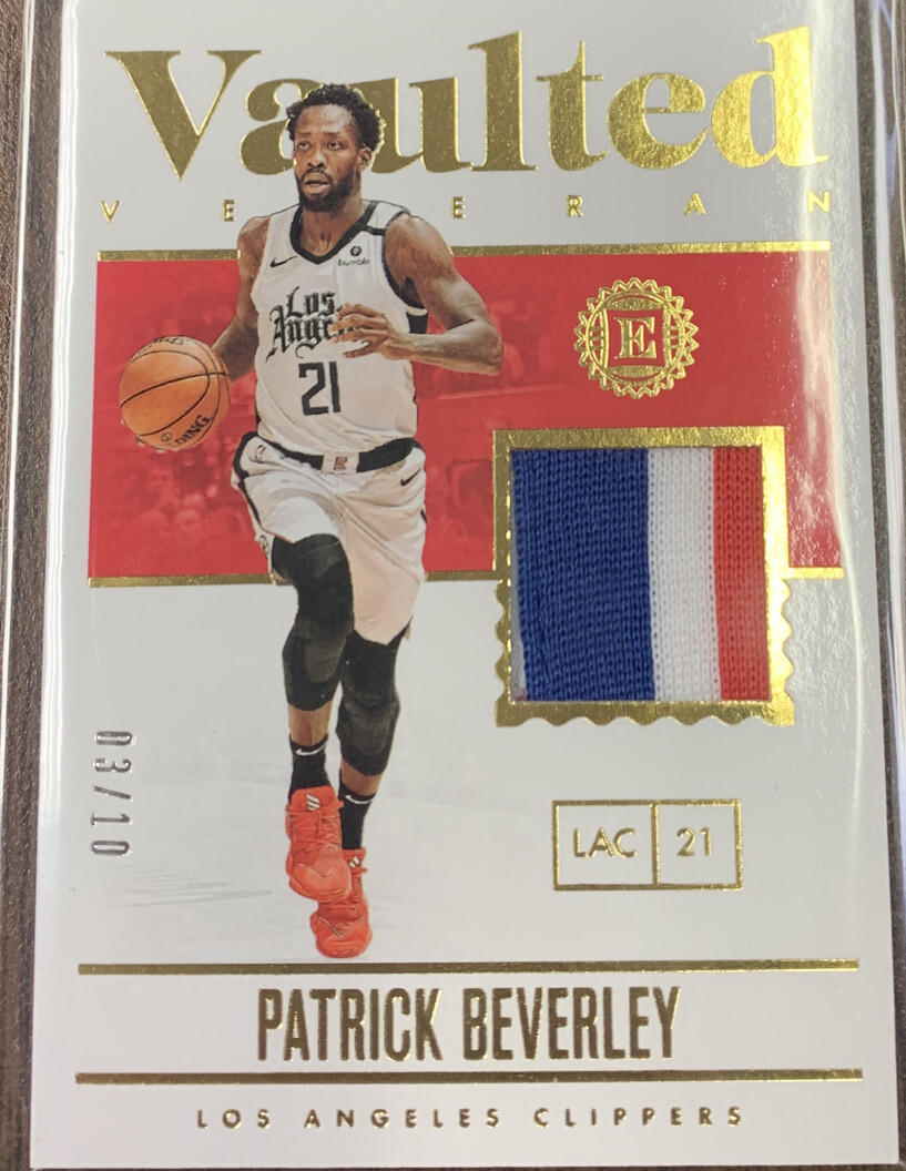 2019-20 Panini Encased - Vaulted Veteran Materials Patrick Beverley #VV ...