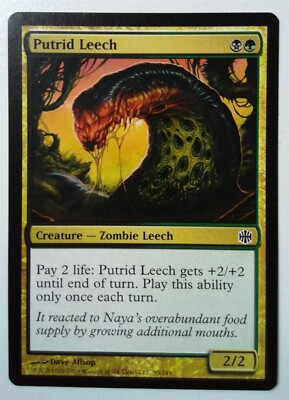 Putrid Leech *PLAYSET* Magic MtG x4 Alara Reborn SP | eBay