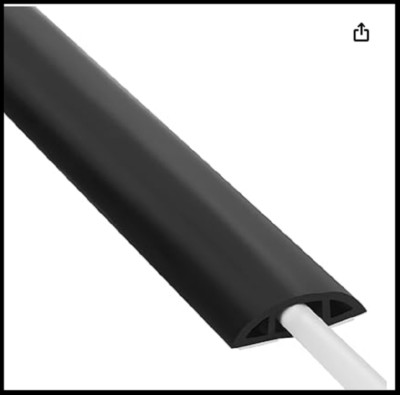 Floor Cable Cover 4ft Black Wire Cover For Floor Prevent Cable Trips ...