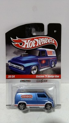 Hot Wheels Custom '77 Dodge Van Slick Rides Series Blue Conoco | eBay