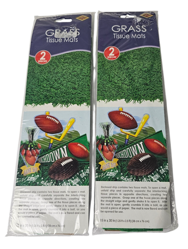 Beistle Tissue Grass Mats 15" x 30" Green Lot of 2 Easter Party ...