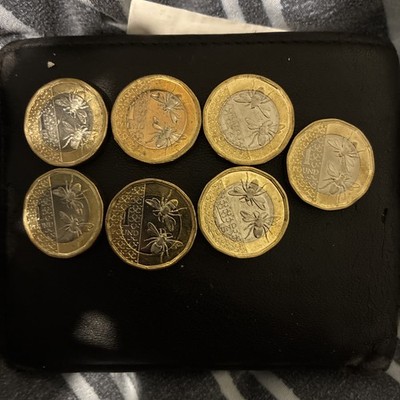RARE 2025 KING CHARLES III BEES £1 ONE POUND COIN x7 | eBay UK