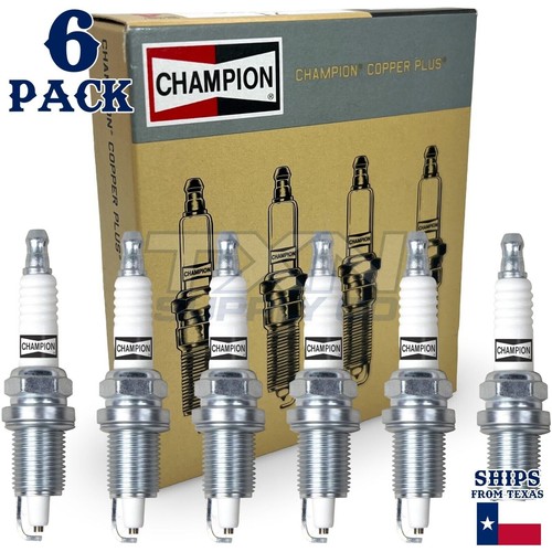 6 Pack Champion Copper Plus Spark Plugs for 1999-2001 Jeep Cherokee 4 ...