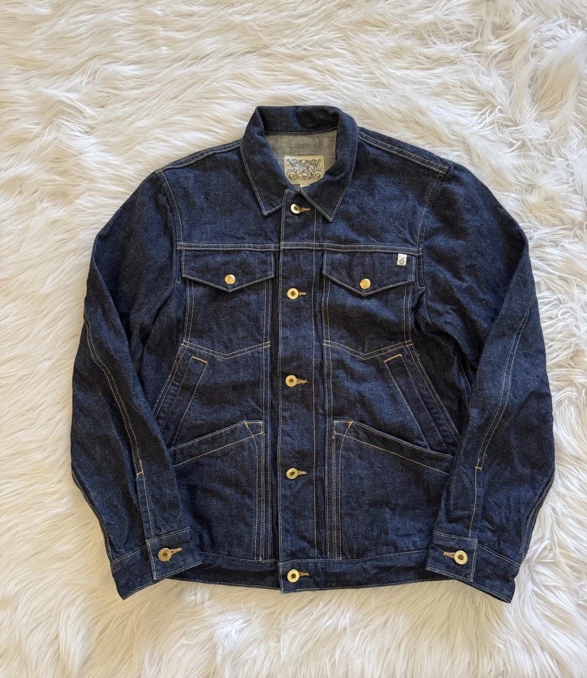 Ship John Ramblin Denim Jacket Blue Medium | eBay