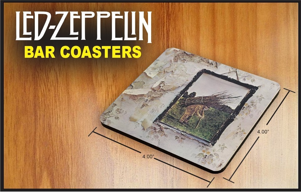 Led Zeppelin Bar Coasters & Shot Glass Collection | eBay