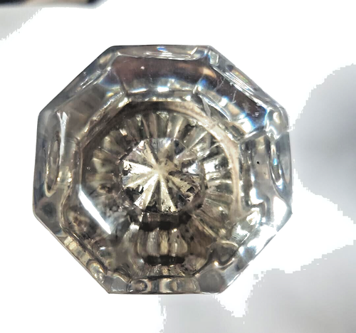 Vintage Antique Glass Door Knobs 8 point Octagon Shape 2.25" VERY NICE | eBay