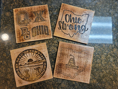 Ohio Themed Coaster Set - 4 piece set - Laser Engraved - Durable | eBay