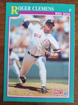 ROGER CLEMENS RED SOX 1991 SCORE BASEBALL CARD #655 | eBay