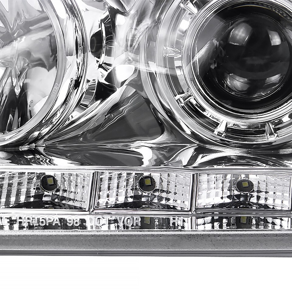 Fits 1998-2011 Ford Crown Victoria LED Strip Projector Headlights Left ...