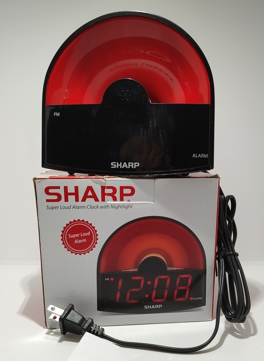 Vintage SHARP SPC 1180 Super Loud ALARM CLOCK with Warm Glow Nightlight ...