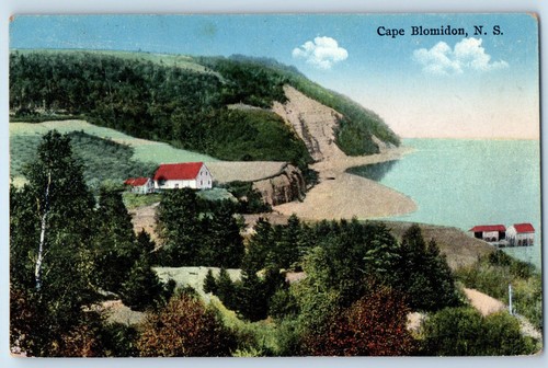 Cape Blomidon Nova Scotia Canada Postcard Aerial View of Beach and Hill ...