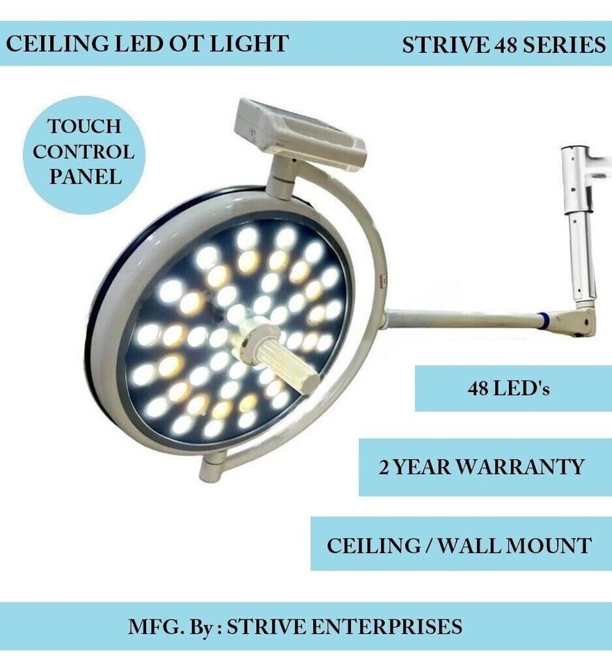 Hospital Surgical Light 48 LED Ceiling Mount OT Lamp Operation Theater ...