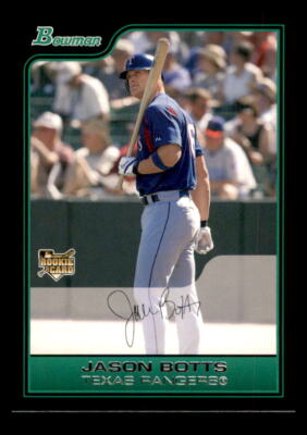 2006 Baseball Bowman Jason Botts Texas Rangers #210 Green RC | eBay