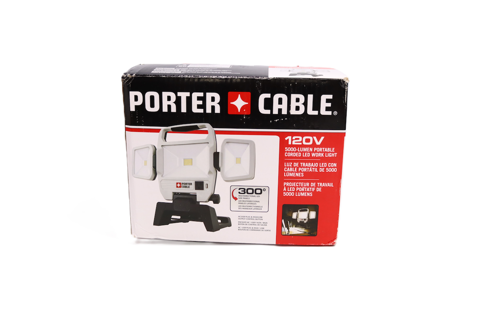 Porter Cable Triple Head Folding Work Light 5000 Lumens | eBay