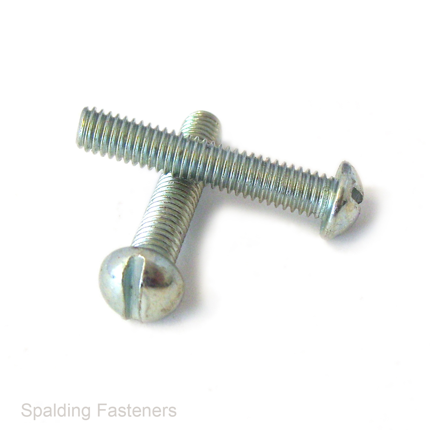 2BA 4BA 6BA Zinc Plated Steel Round Slotted Machine Screws 3/8" 1/2" 1 ...