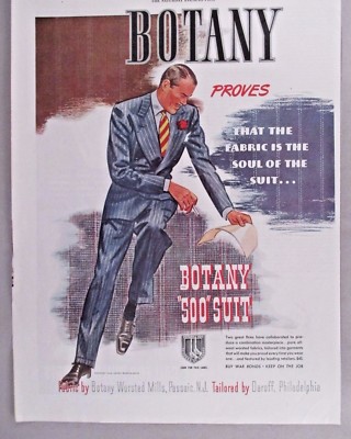 Botany 500 Suit PRINT AD - 1944 | eBay