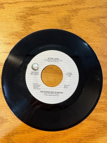 Elton John 45 Vinyl Sad Songs Say So Much A Simple Man Record Single ...