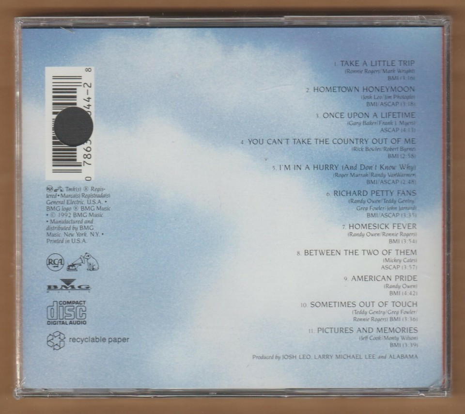 ALABAMA cd American Pride 1992 RCA New Sealed 1st Edition Press ...