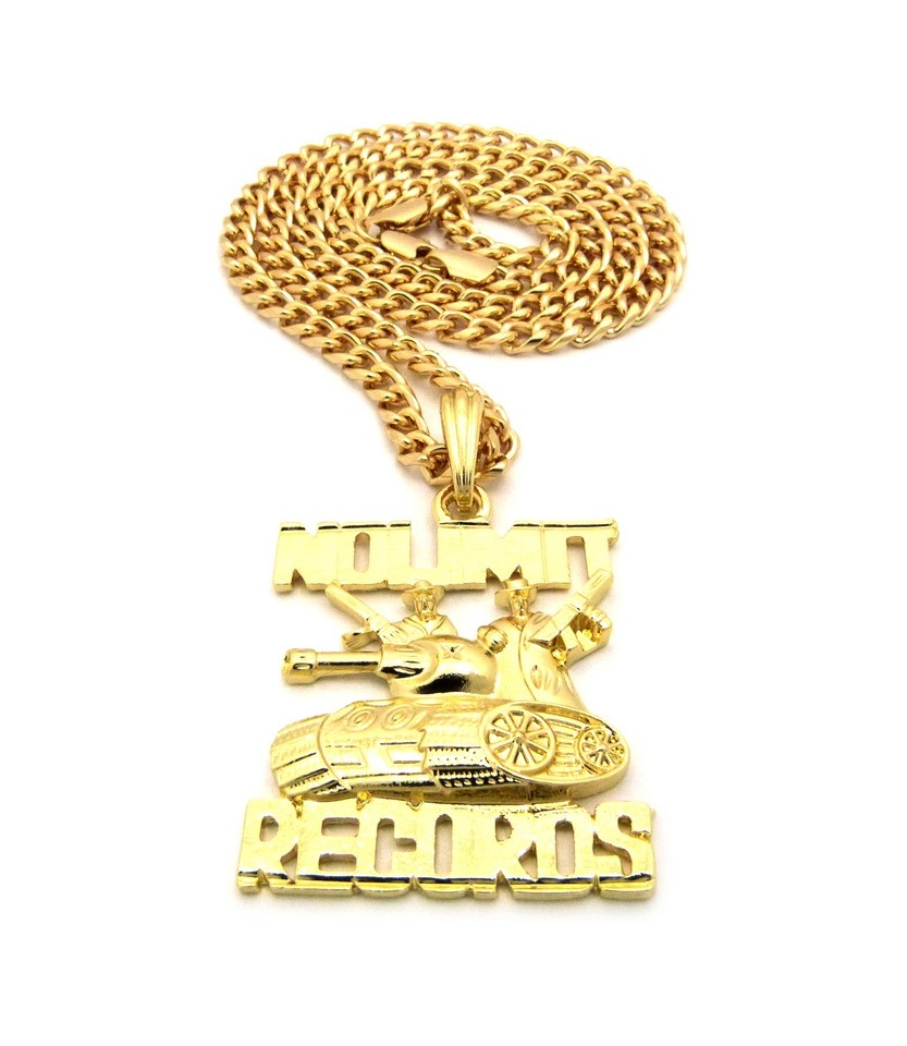 New No Limit Records Hip Hop Pendant &5mm/24" Cuban Link Chain Necklace ...