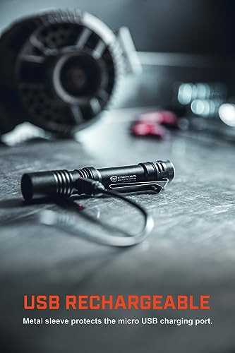 66320 MacroStream USB 500-Lumen Rechargeable Compact Flashlight with ...