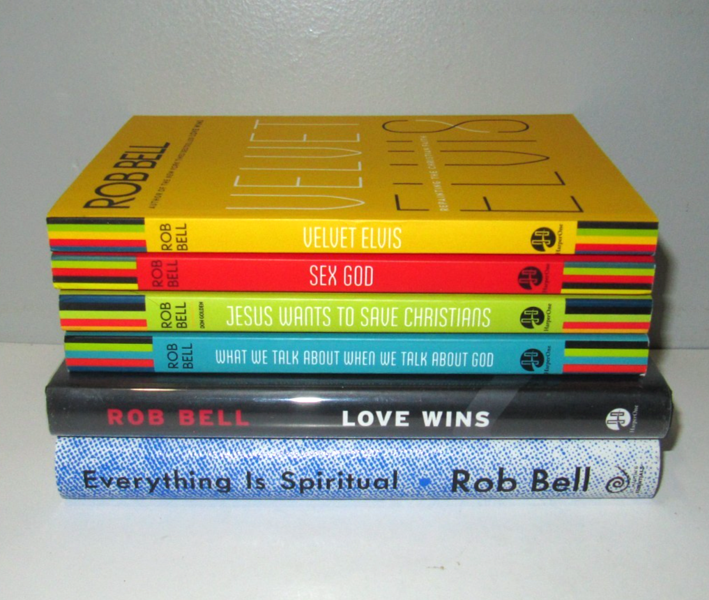 Lot of 6 Rob Bell books TPB/HB Love Wins Everything is Spiritual Velvet ...