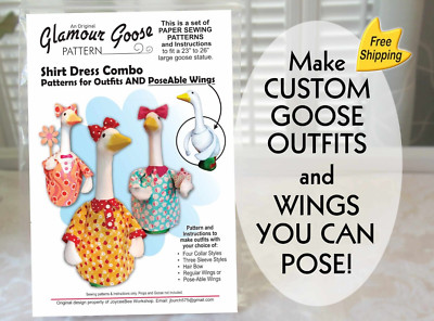 Goose Clothes Pattern SHIRT DRESS & Pattern for Goose Arms for LgGoose ...