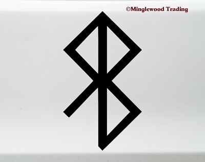 Peace Bindrune Vinyl Sticker - Viking Norse Symbol Bind Rune - Die Cut ...