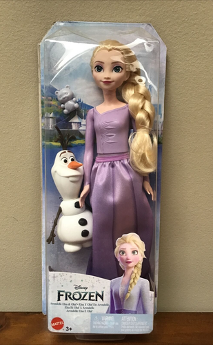 Disney Frozen Princess Elsa & Olaf Doll Set Mattel NEW NIB Barbie 3 ...