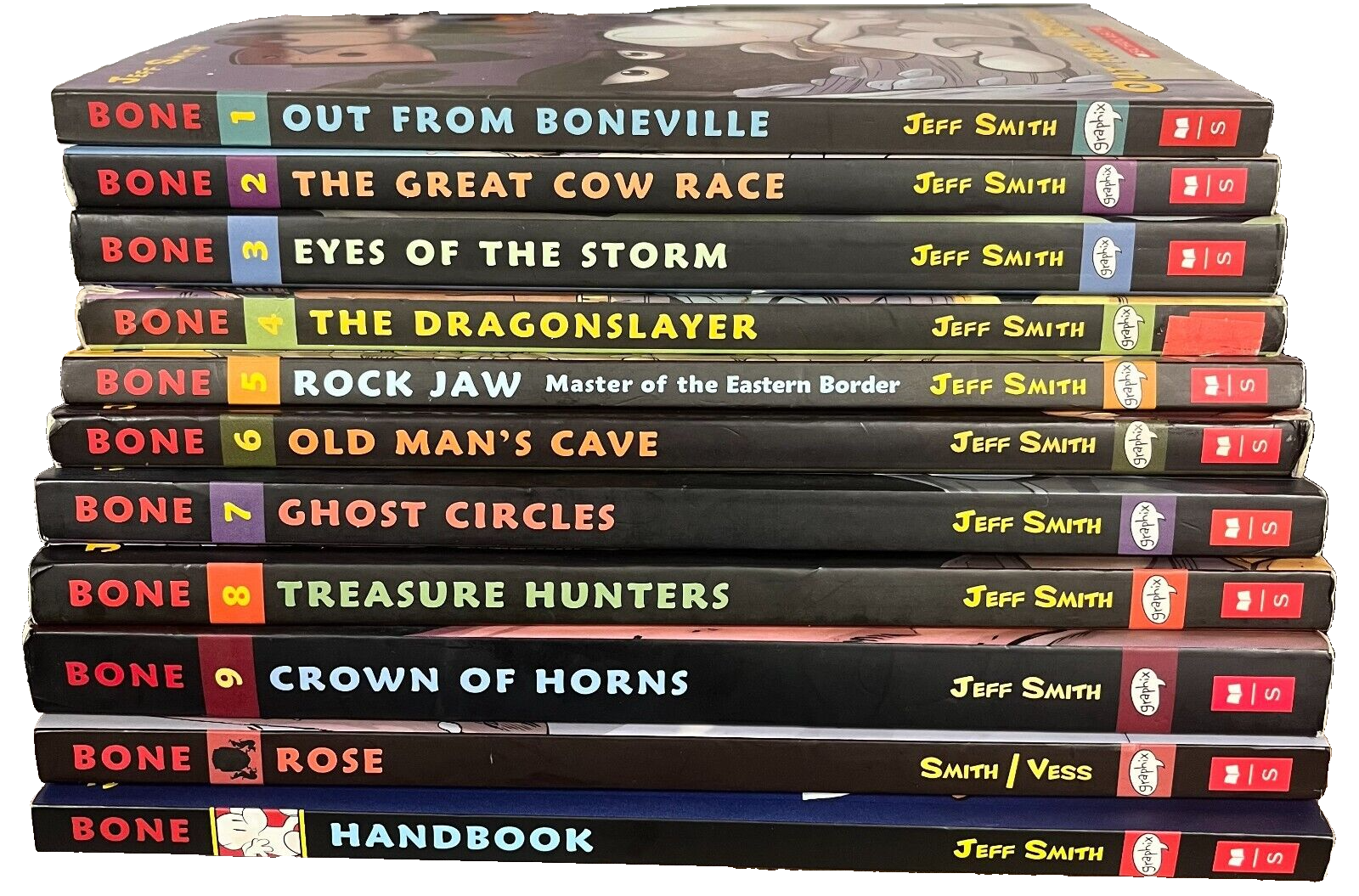 Complete Set Series Lot of 1-10 Bone Books + Handbook - Jeff Smith | eBay