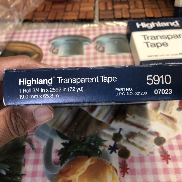 3M- Highland- Transparent Tape 5910 Clear - 3/4 in x 2592 in ...