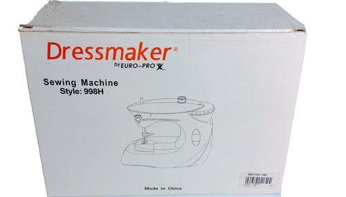 Dressmaker By EURO-PRO Portable Sewing Machine In White STYLE 998H 120V ...