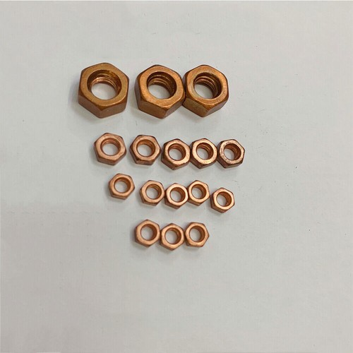 Solid Pure Copper Cu Hex Nut Hexagon Nuts M4 M5 M6 M8 M10 M12 M14 M16 ...