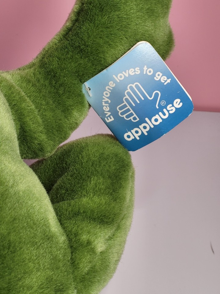 Applause Russ Berrie Green Frog Hand Puppet Realistic Ribbit Sound ...